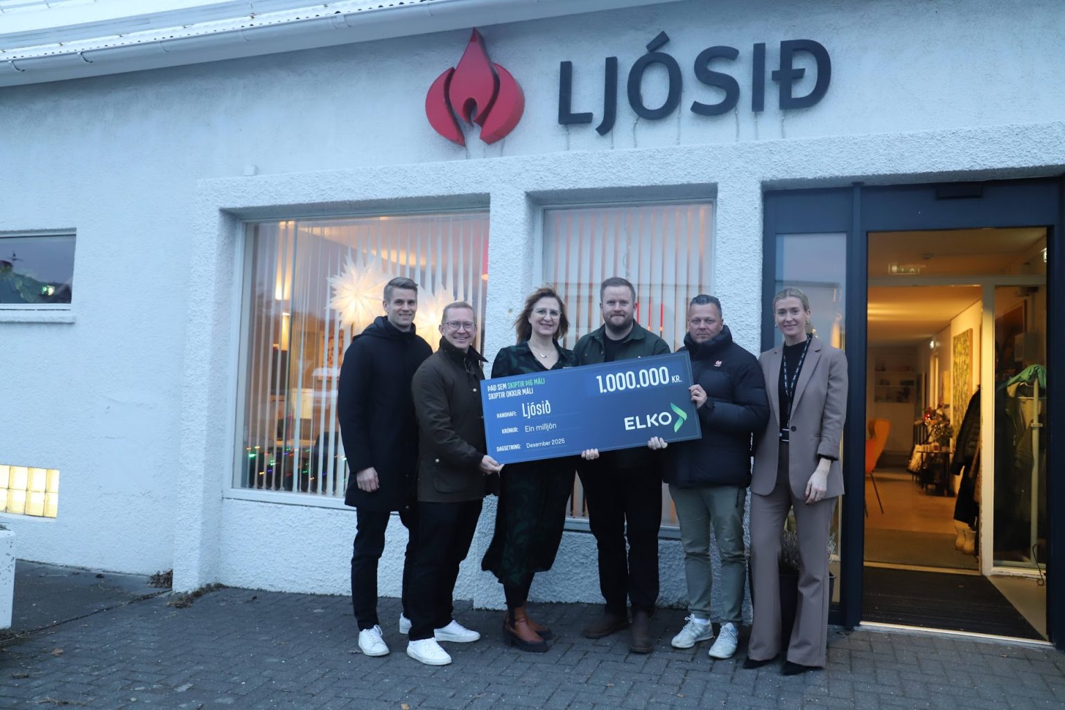 ELKO færði Ljósinu eins milljón króna styrk – Ljósið
